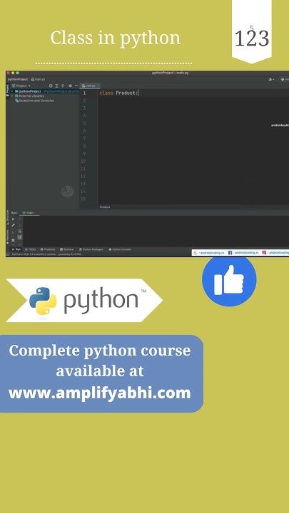 Python : Class in Python | Class | py srt 123 - YouTube