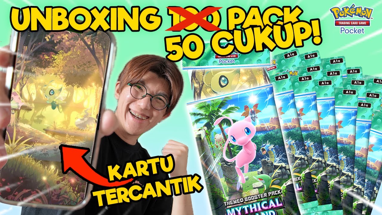 KALI INI AKU HOKI BANGET!! UNBOXING 50 PACK MYTHICAL ISLAND!! - Pokemon ...