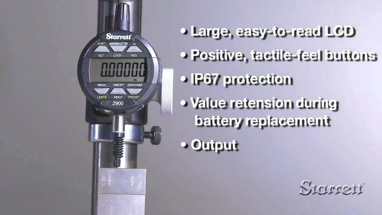 Starrett HD 2900 Series Electronic Indicators - YouTube