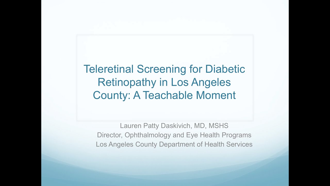Teleretinal Screening for Diabetic Retinopathy - YouTube