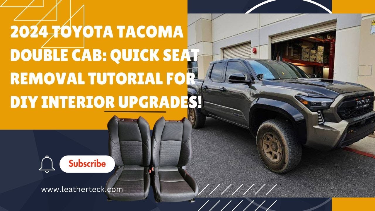 2024 Toyota Tacoma Double Cab: Quick Seat Removal Tutorial for DIY ...