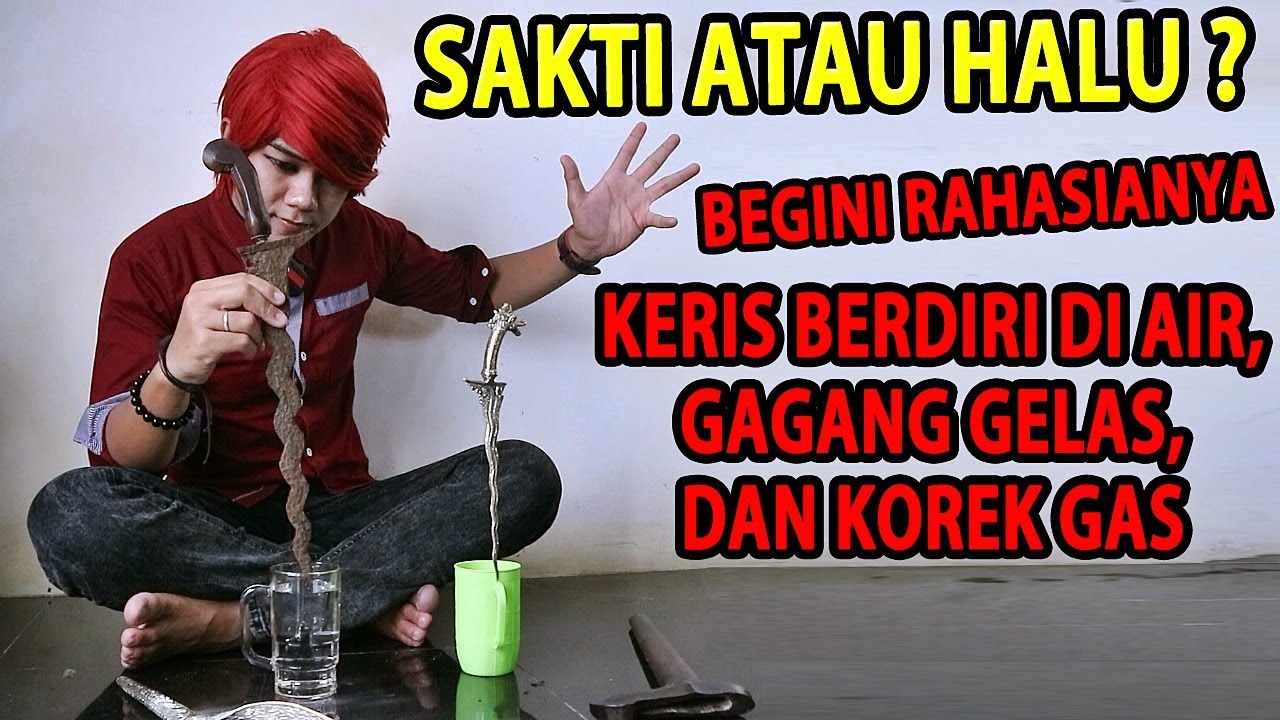 TERBONGKAR ‼️ Rahasia Keris Berdiri di Air, Gagang Gelas dan Korek ...