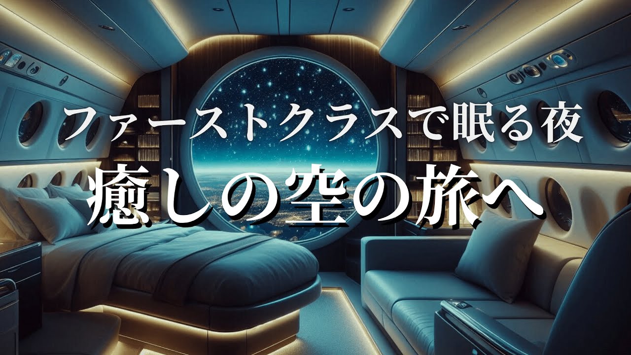 【癒しの空旅】ファーストクラスでぐっすり眠る夜 ️ First-Class Sleep Music for Deep Relaxation ...