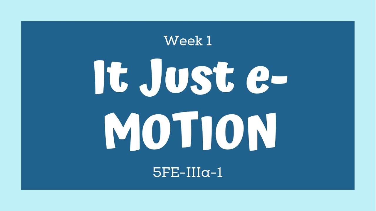 Grade 5 Science MELC BASED Quarter 3 Lesson 1 Motion, Speed and ...