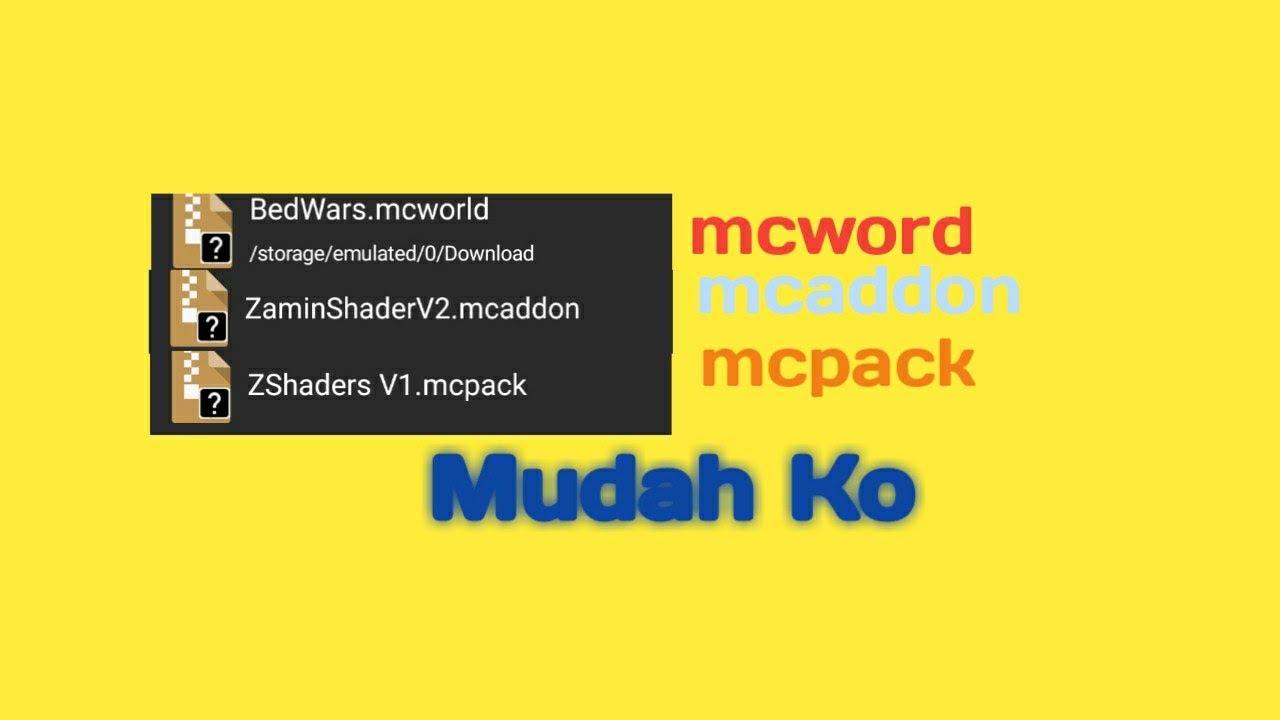 cara membuat folder dalam bentuk mcpack-mcaddon-mcword - YouTube