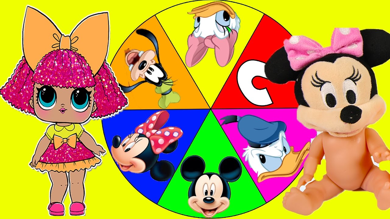 LOL Surprise Plays the Mickey Mouse Game with Minnie, Disney Princess ...