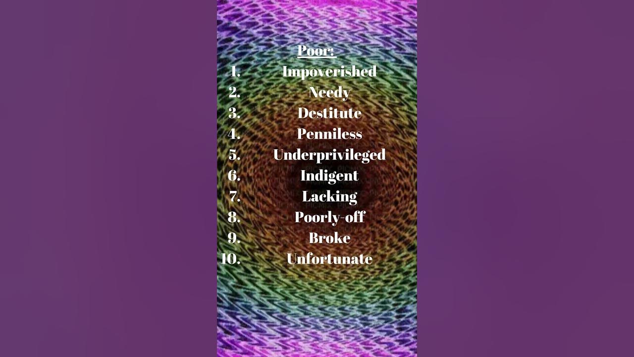 DON T SAY POOR USE THIS INSTEAD vocab newwords English YouTube don-t-say-poor-use-this-instead-vocab-newwords-english-youtube