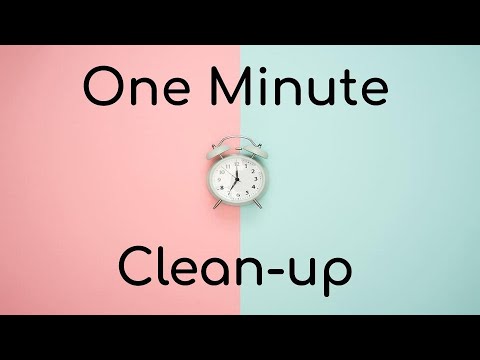 1 Minute Clean-up - YouTube