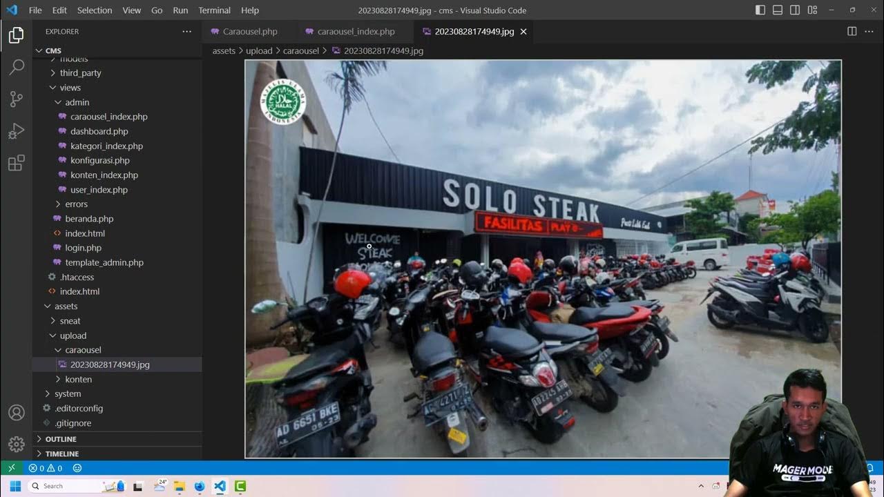 Membuat CMS Codeigniter 3 - Bagian 13 menu caraousel - YouTube