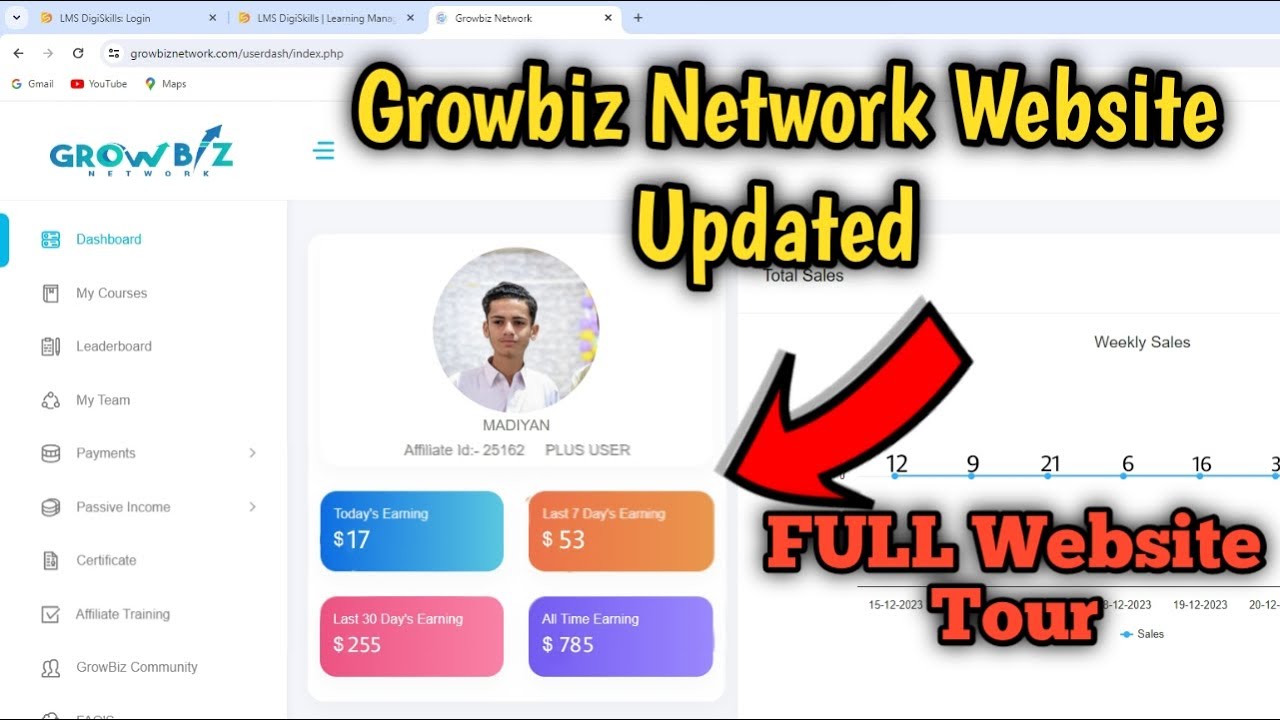 Growbiz Network Full Website Updated? EARNING| How to Use Growbiz network|Overview\full website ...