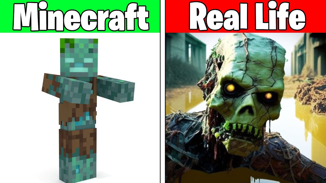 Realistic Minecraft | Real Life vs Minecraft | Realistic Slime, Water ...