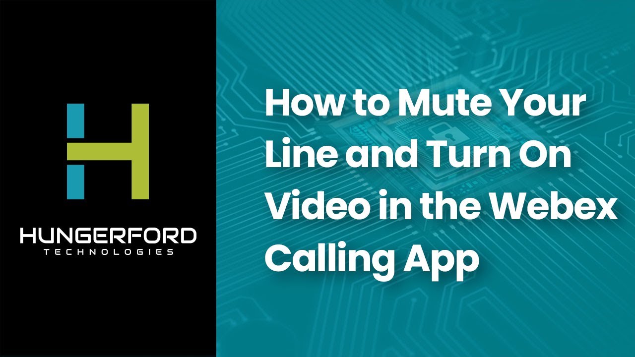 How to Mute Your Line and Turn On Video in the Webex Calling App - YouTube