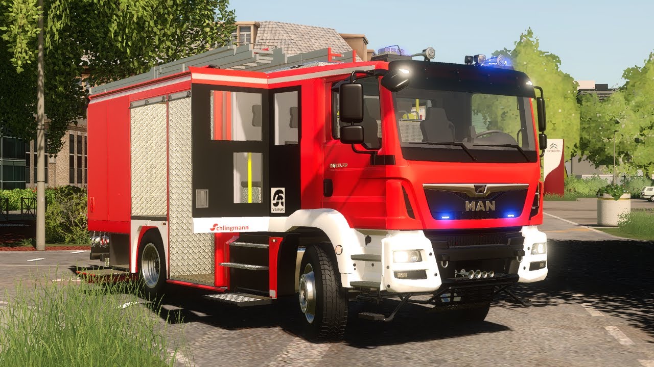 LS19 Feuerwehr MAN TGM Schlingmann Varus Castra - YouTube