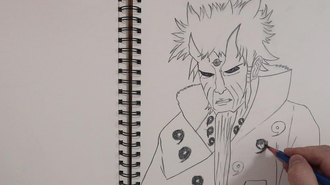 Anime Drawing | How To Draw Ootutuki Hagoromo Easy | Step By Step ...
