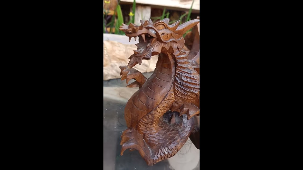 Dragon Wood carving - YouTube