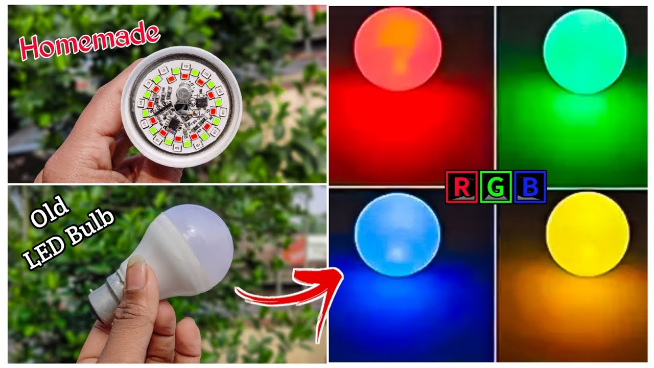 How To Make RGB Led Bulb || Homemade Multicolor Led Light Making || DIY ...