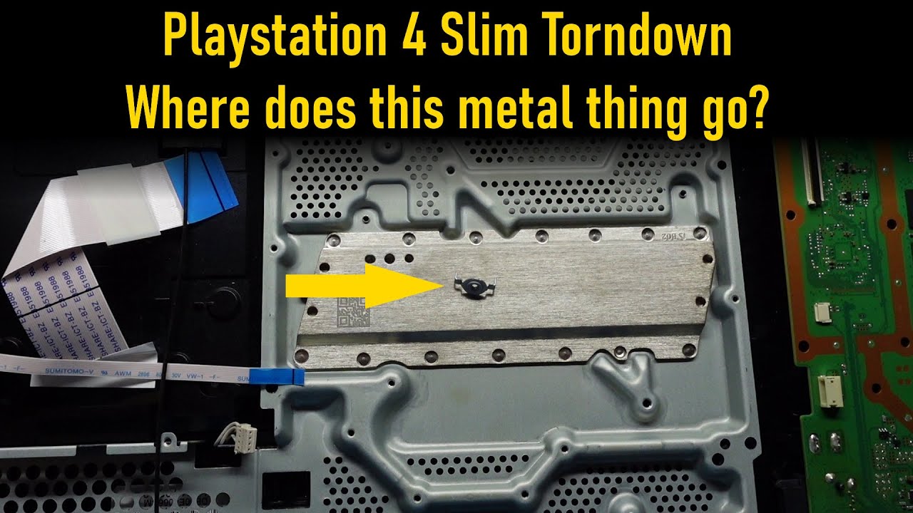 Playstation 4 Slim Metal Piece, where does it go? - YouTube