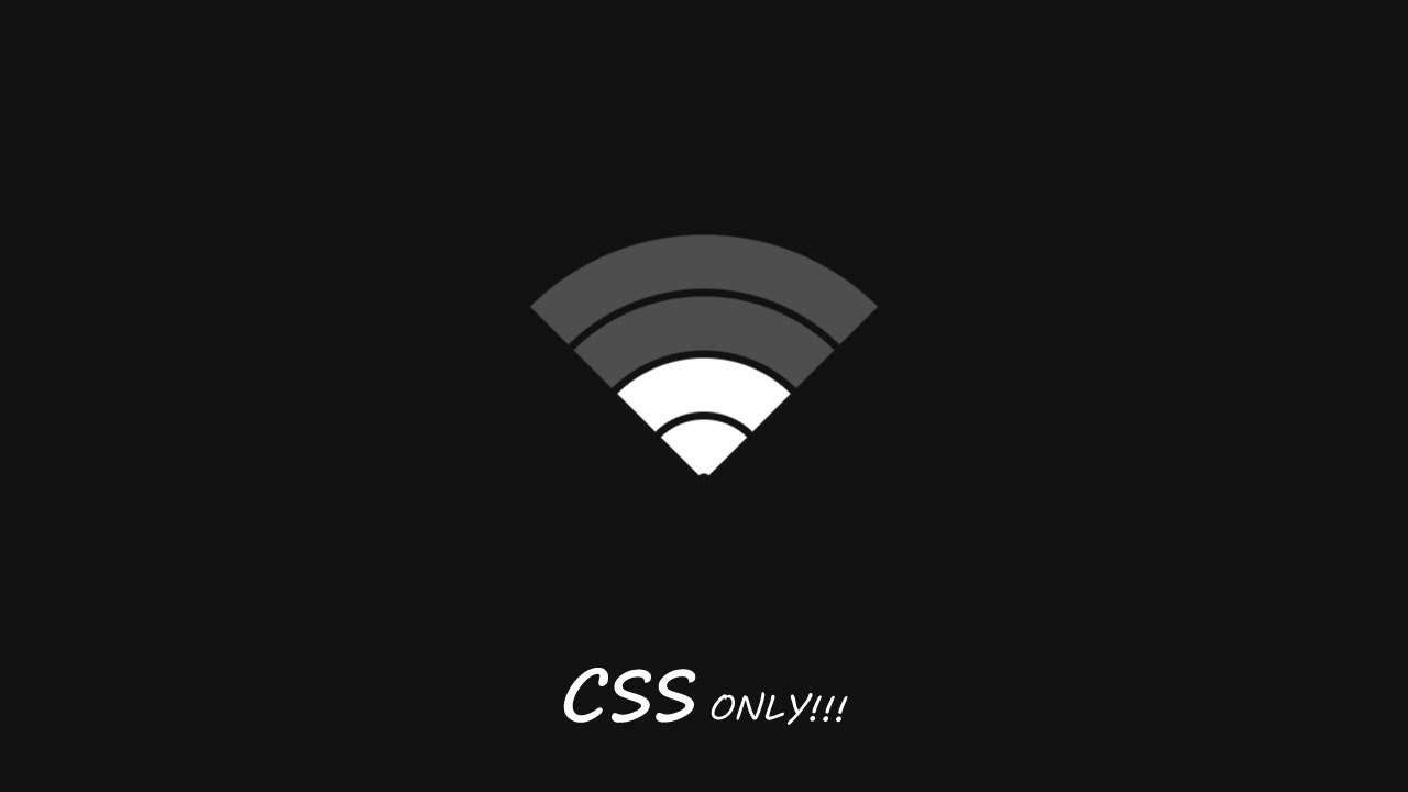 Wifi Loader Only Css Css Amination Youtube
