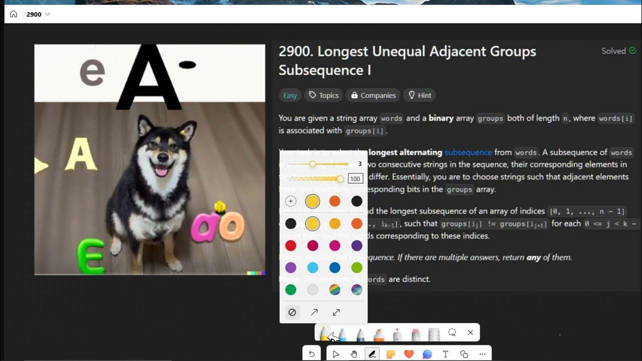C++ Py3 Greedy 2 pointer速解2900 Longest Unequal Adjacent Groups Subsequence I - YouTube