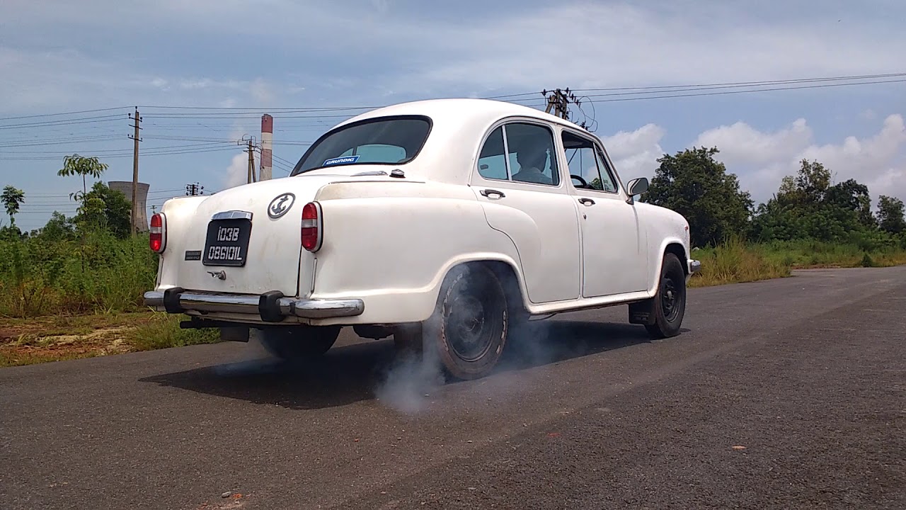 2003 Hindustan Ambassador petrol Isuzu burnout - YouTube