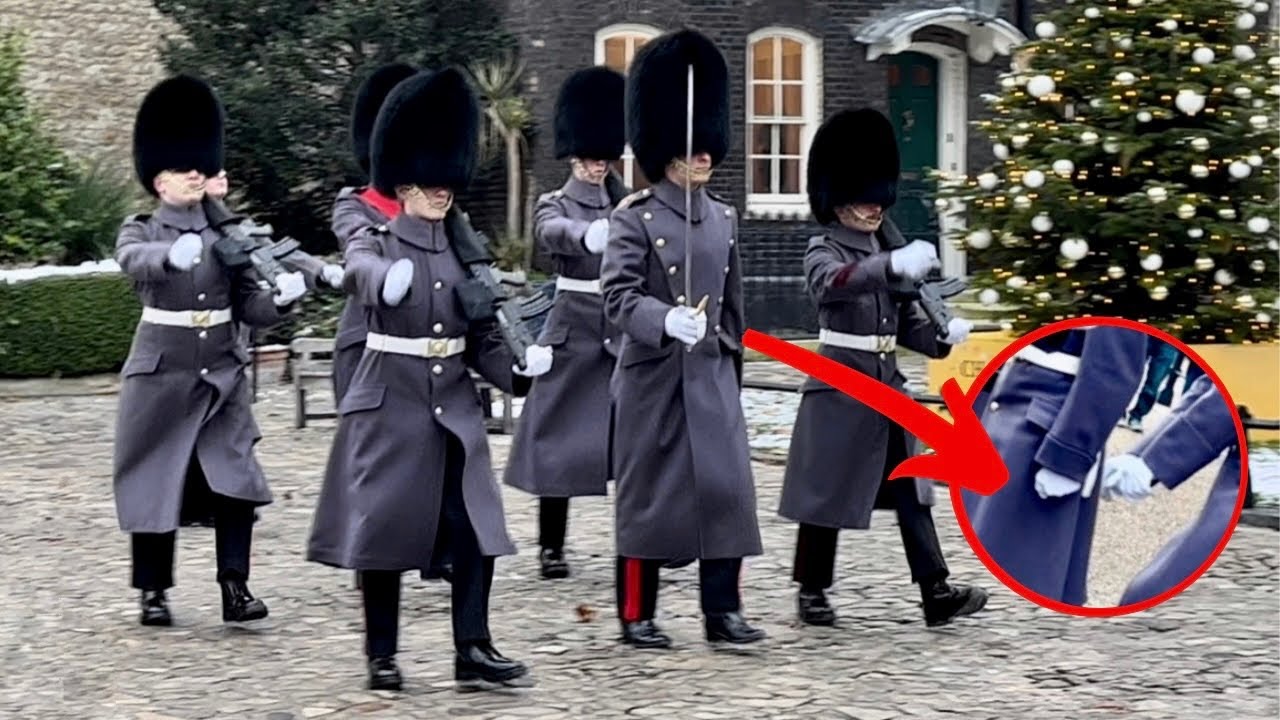 Guards escort SECRET code at Tower of London - YouTube