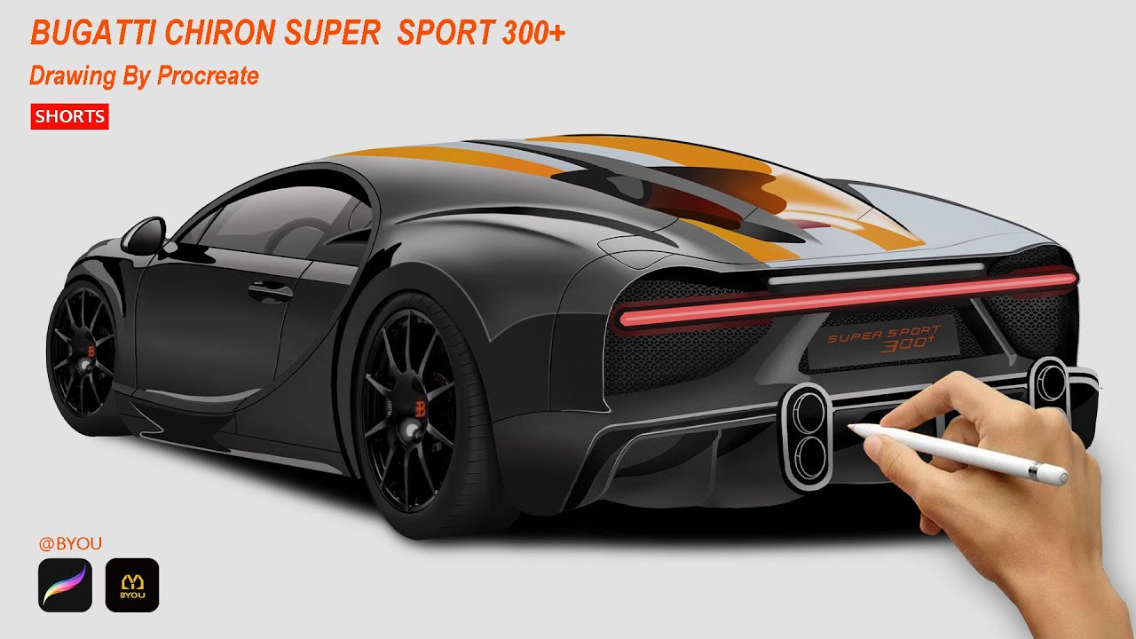 Drawing a Super Sport Car with Procreate - YouTube
