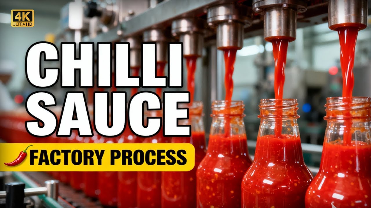 How Chilli Sauce Is Made in Factory | Step by Step Manufacturing ...