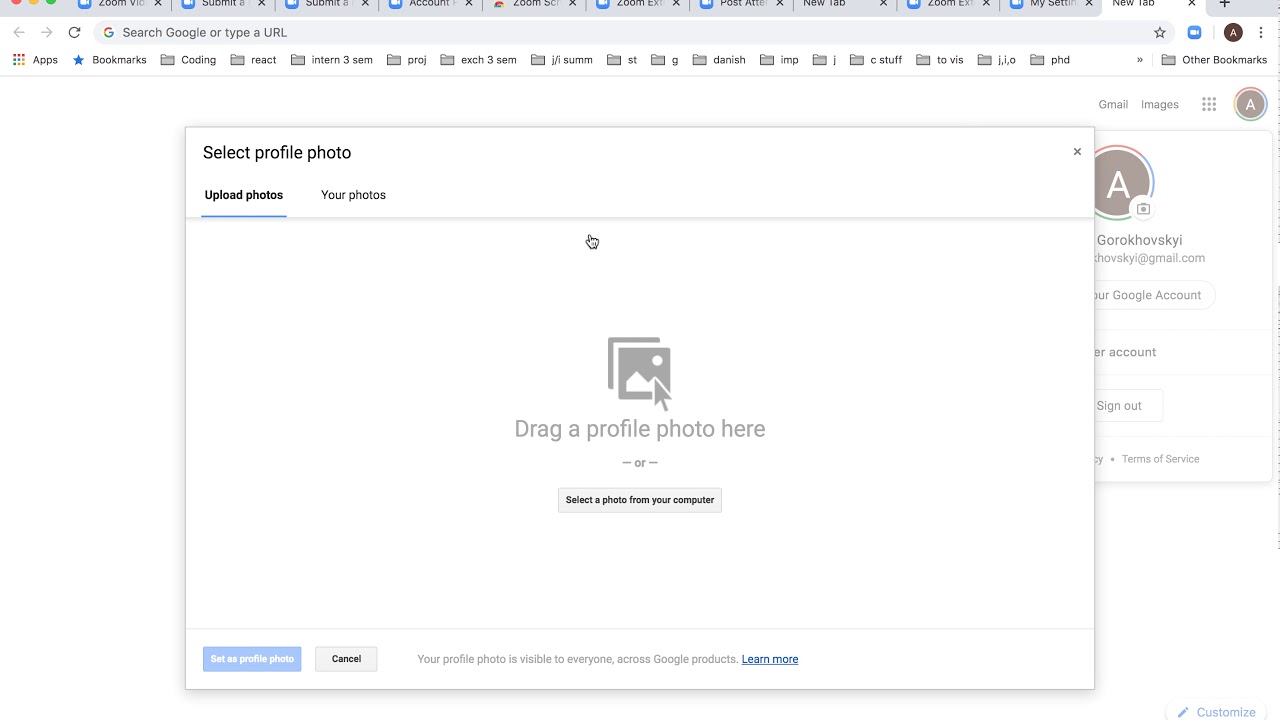 How to SET A PROFILE PHOTO on GOOGLE? - YouTube