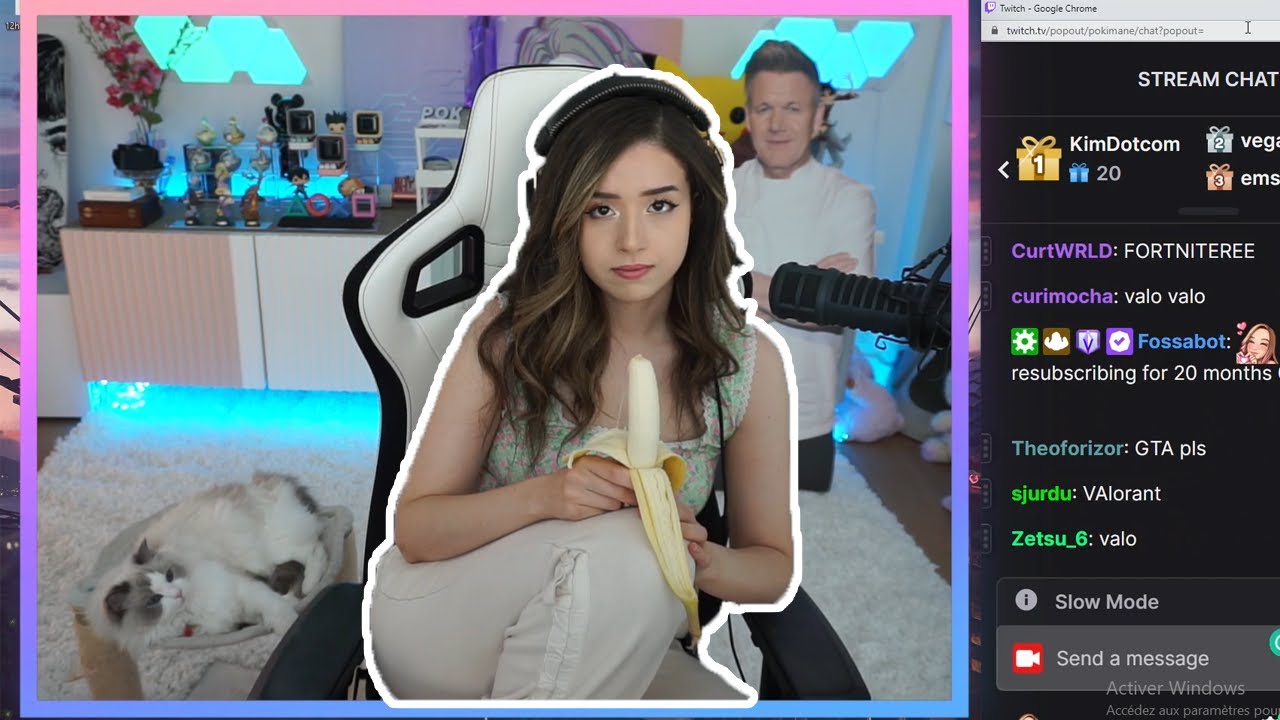 HOW POKI EATS BANANAS ON STREAM - YouTube