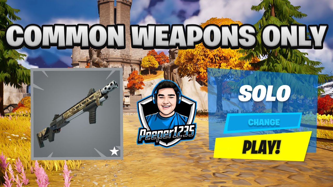 Common Weapons Only CHALLENGE in Fortnite! - YouTube
