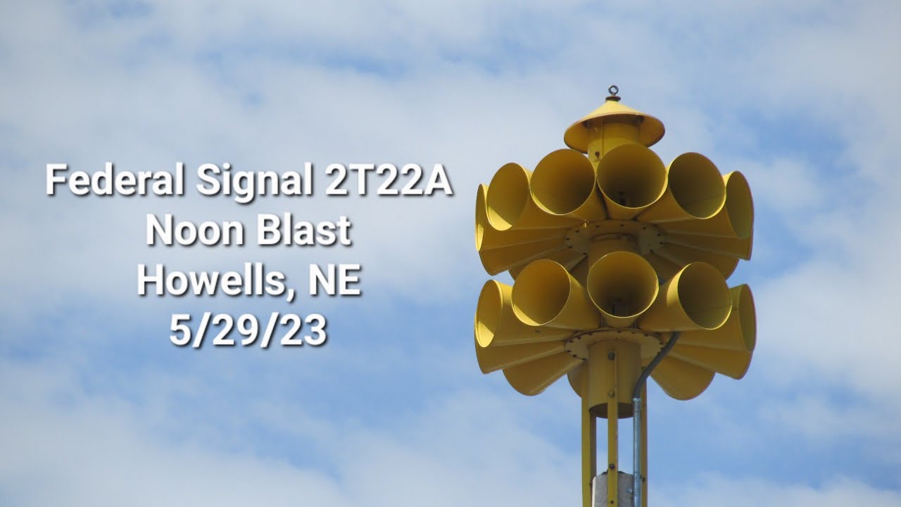Federal Signal 2T22A | Weekly Noon blast | Howells, NE - YouTube
