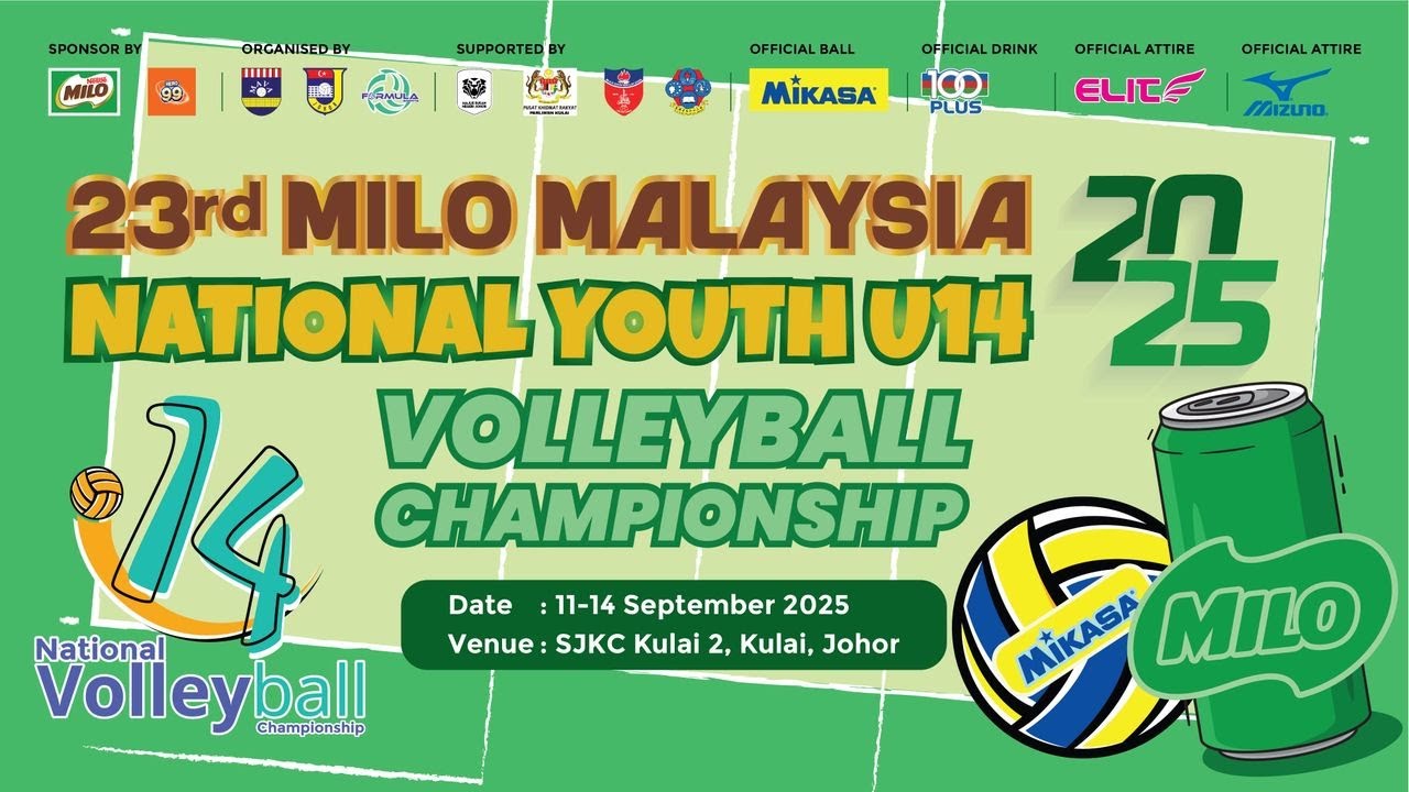 23rd Milo Malaysia National Youth U14 Volleyball Championship Johor ...