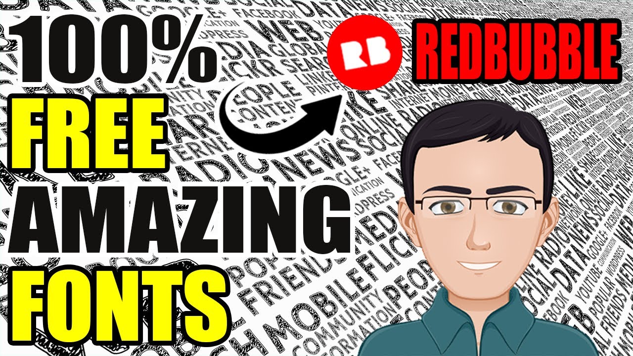 5 AMAZING FONTS 100% FREE FOR REDBUBBLE DESIGNS - YouTube