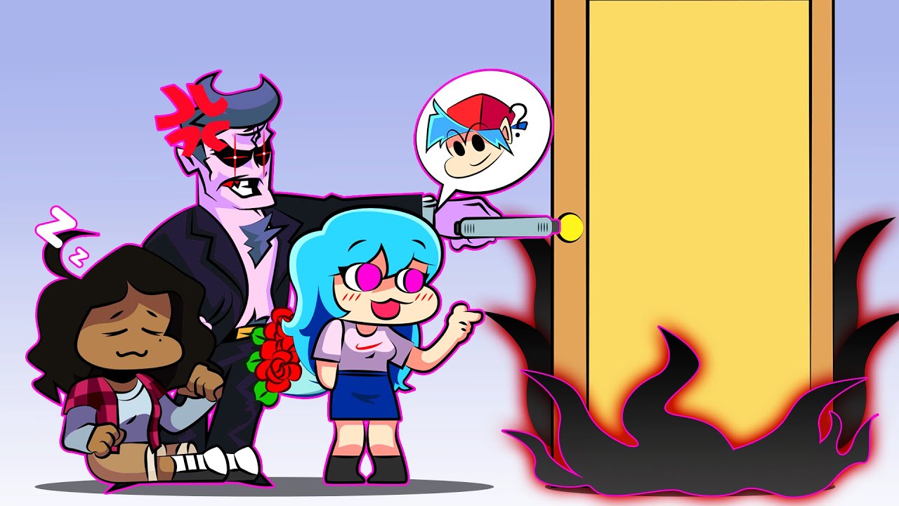 Anime Chibi Fnf vs Door CHALLENGE(Feat.Skid and Pump,SUNDAY) - Friday ...