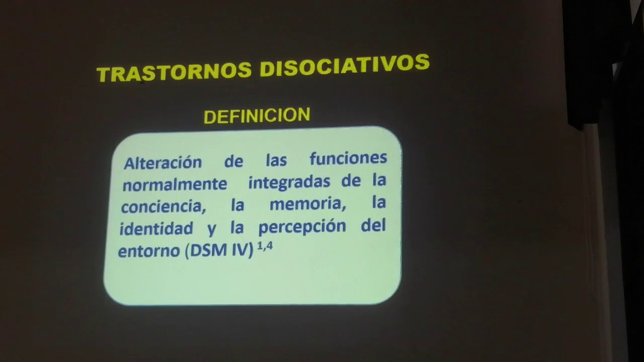 PSIQUIATRÍA-TRASTORNOS DISOCIATIVOS-PARTE1-DRA MILENY - YouTube