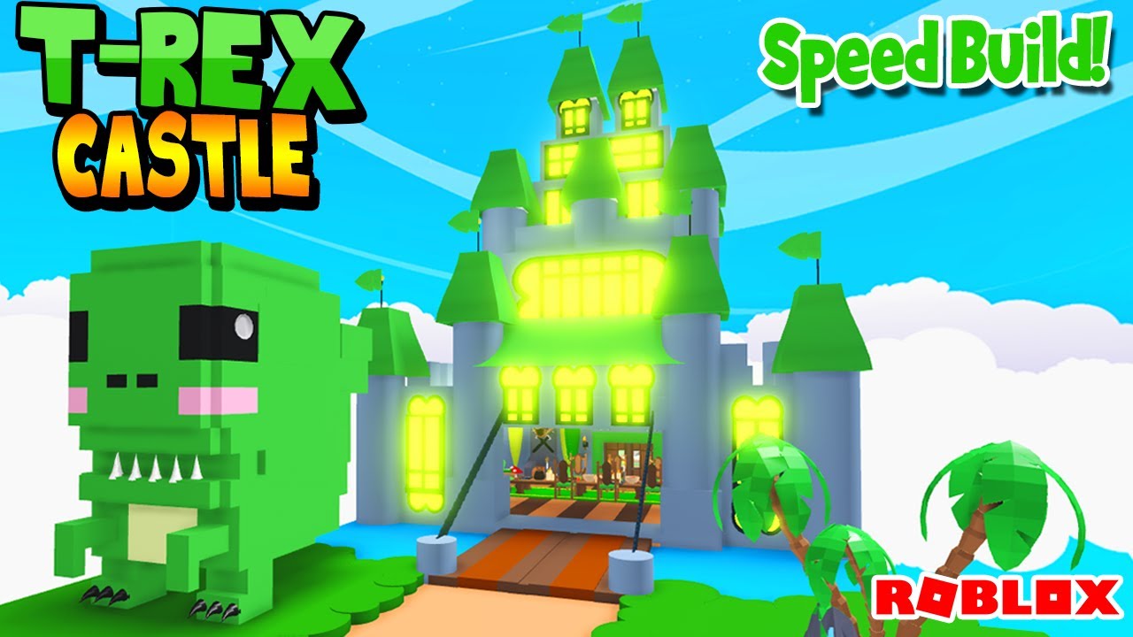 Floating *T-REX CASTLE* Glitch Speed Build 🦖 ADOPT ME Roblox Fossil Egg ...
