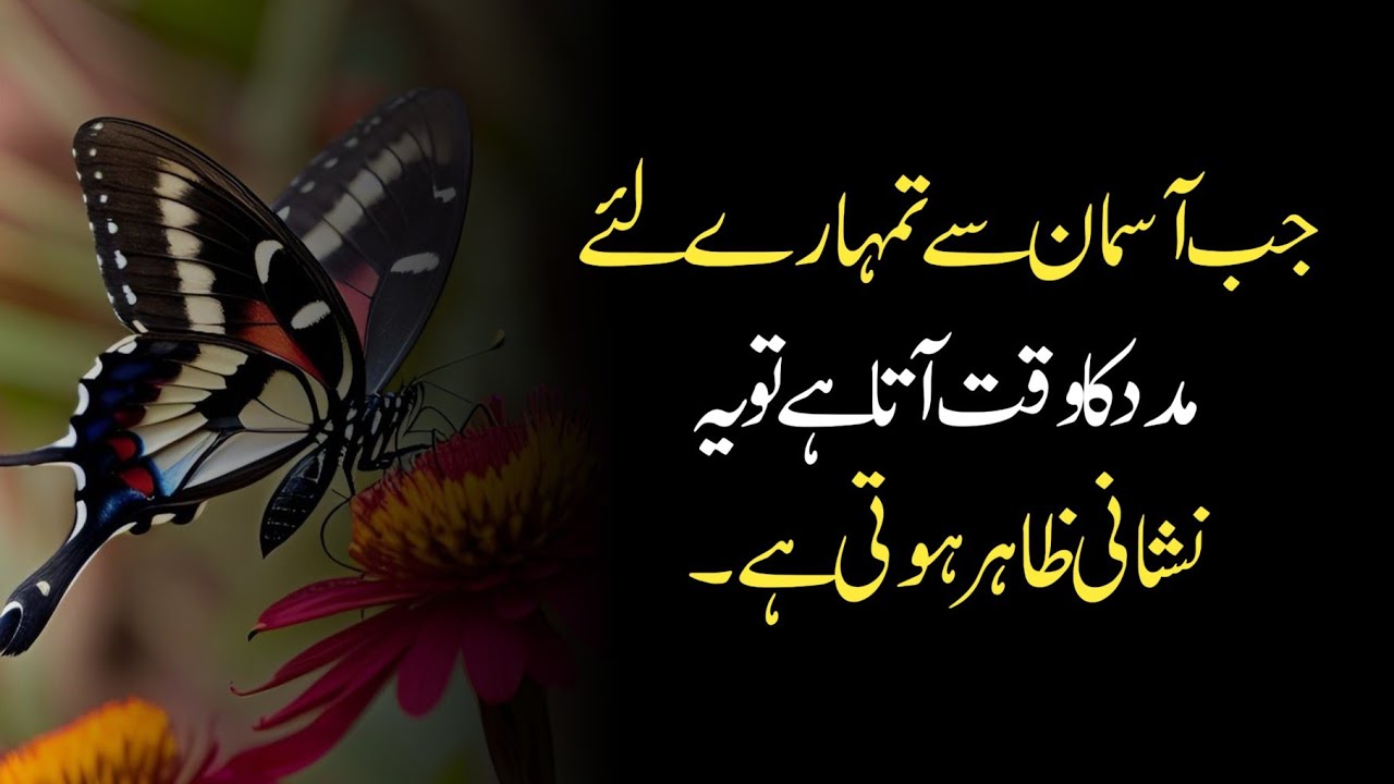 Jab Asmaan Se Tumhare Lie Madad Ka Waqt Aata Hai To Ye Nishani Zahir ...