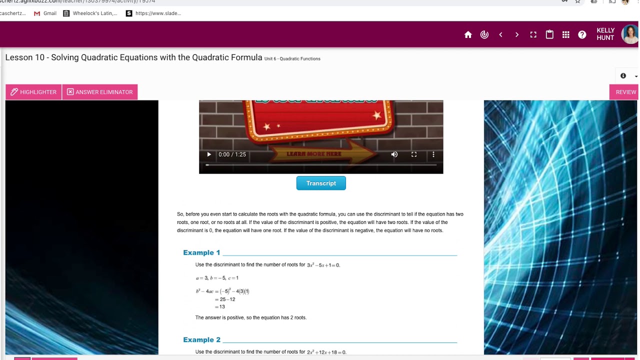 Algebra 1 Unit 6 Lesson 10 - YouTube