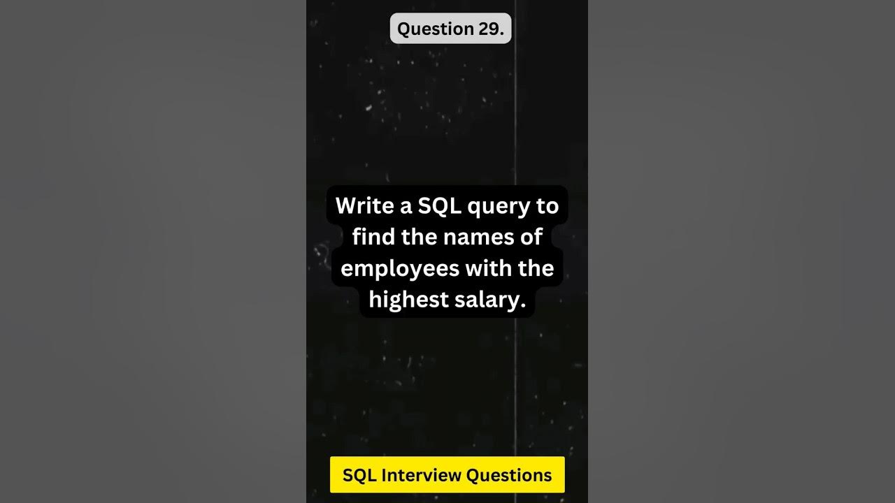 #29 | SQL Interview Questions And Answers by Sandeep Dalal CSE | Employees Name with Highest ...