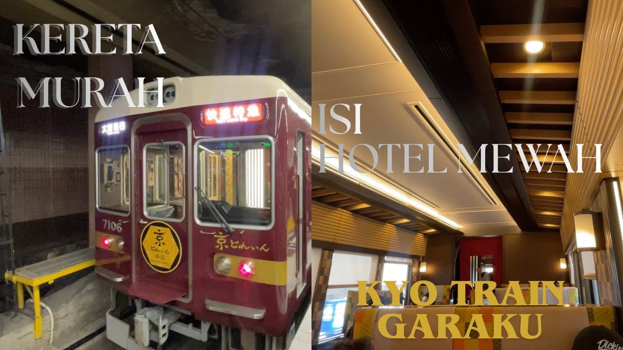 Naik kereta kyo garaku train. Osaka umeda ke kyoto kawaramchi. hankyu ...