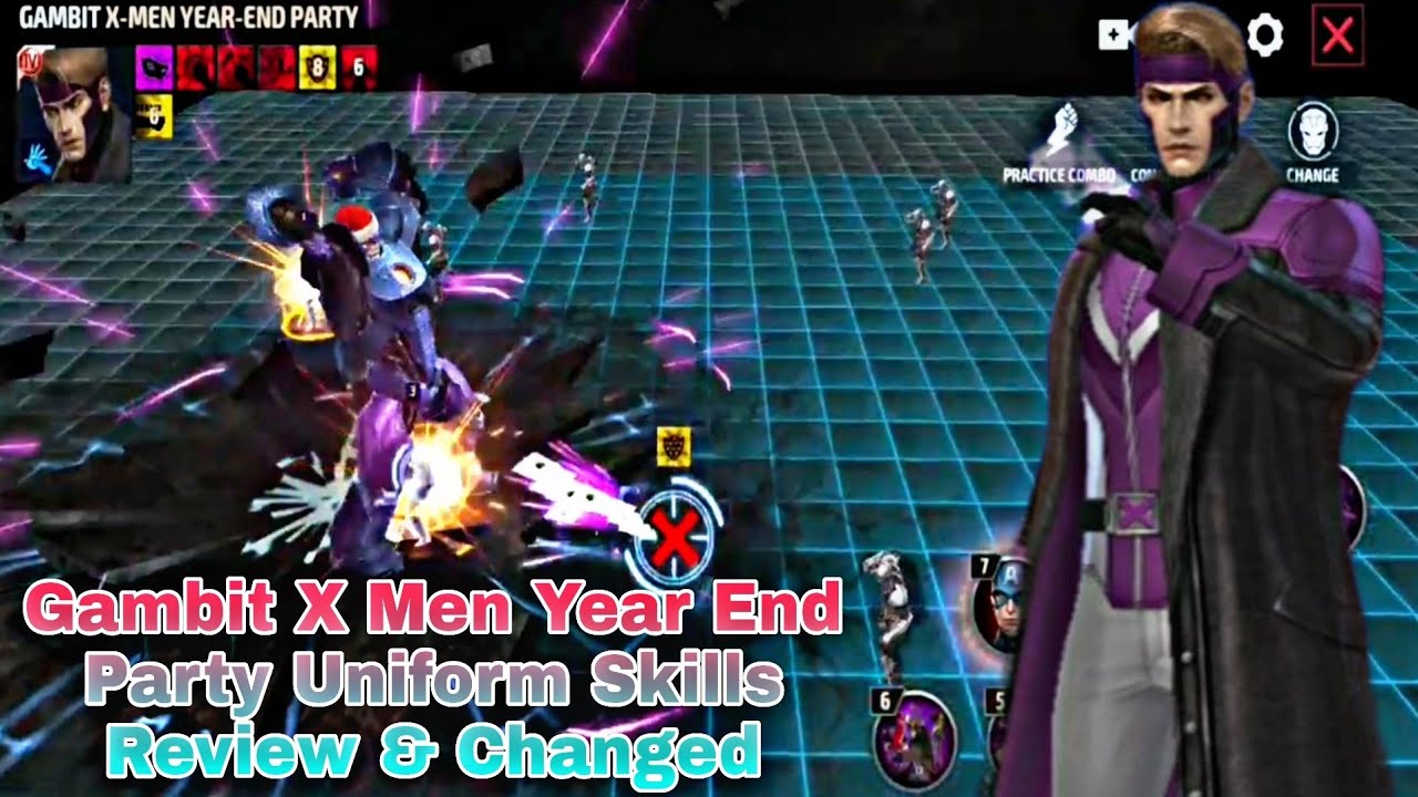 Gambit X Men Year End Party Uniform Skills Review & Changed - Marvel ...