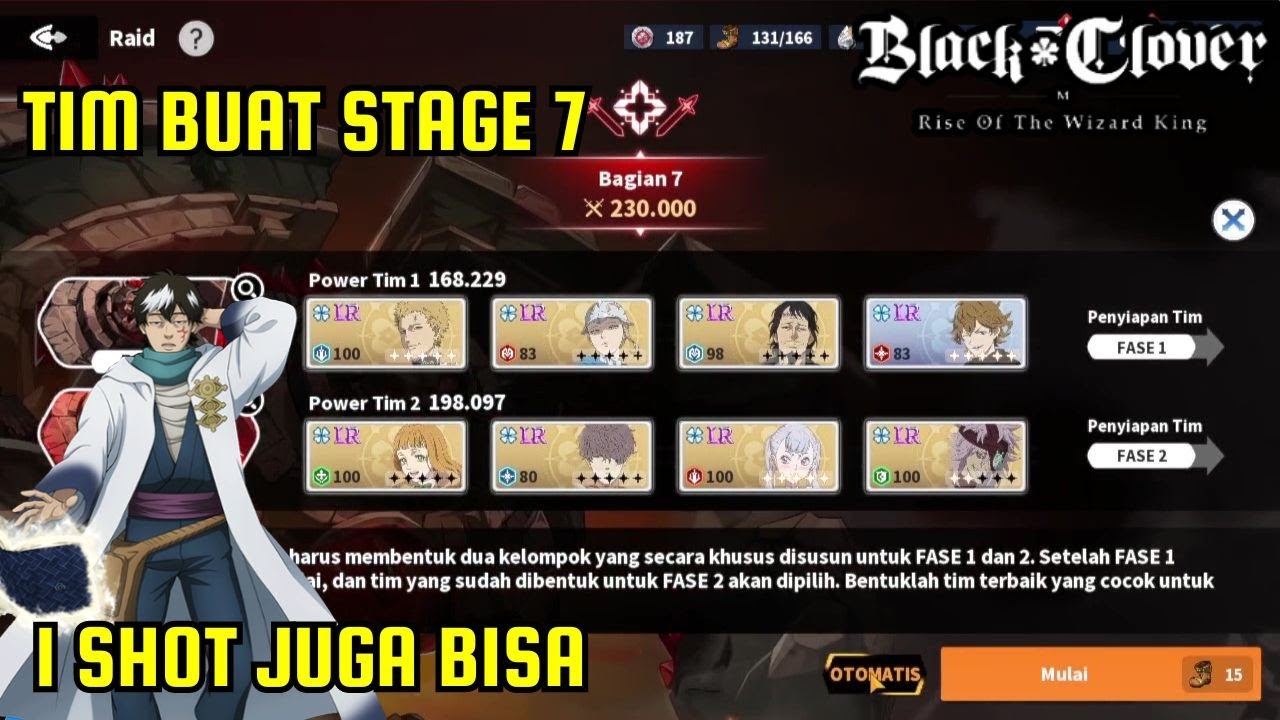 Black Clover M rekomendasi tim & build Raid stage 7 betelgiga - YouTube