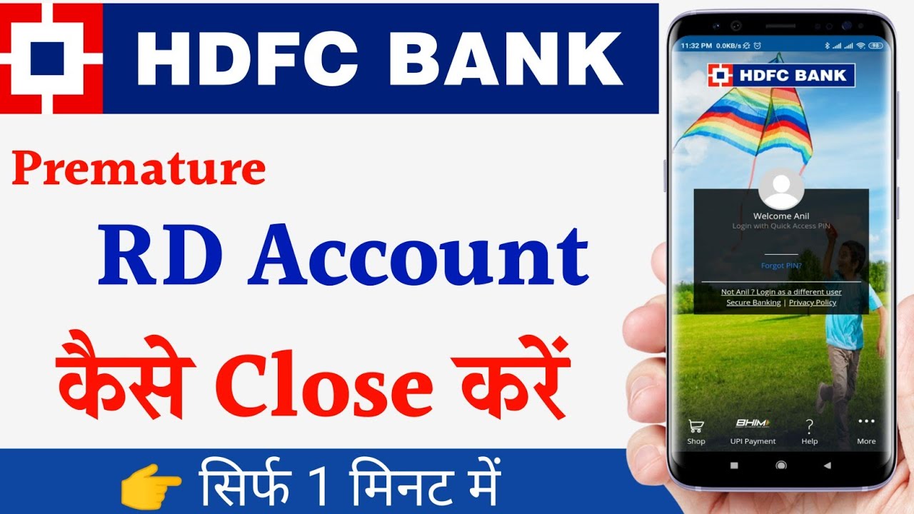 HDFC bank | close recurring deposit | how to close RD account in hdfc ...