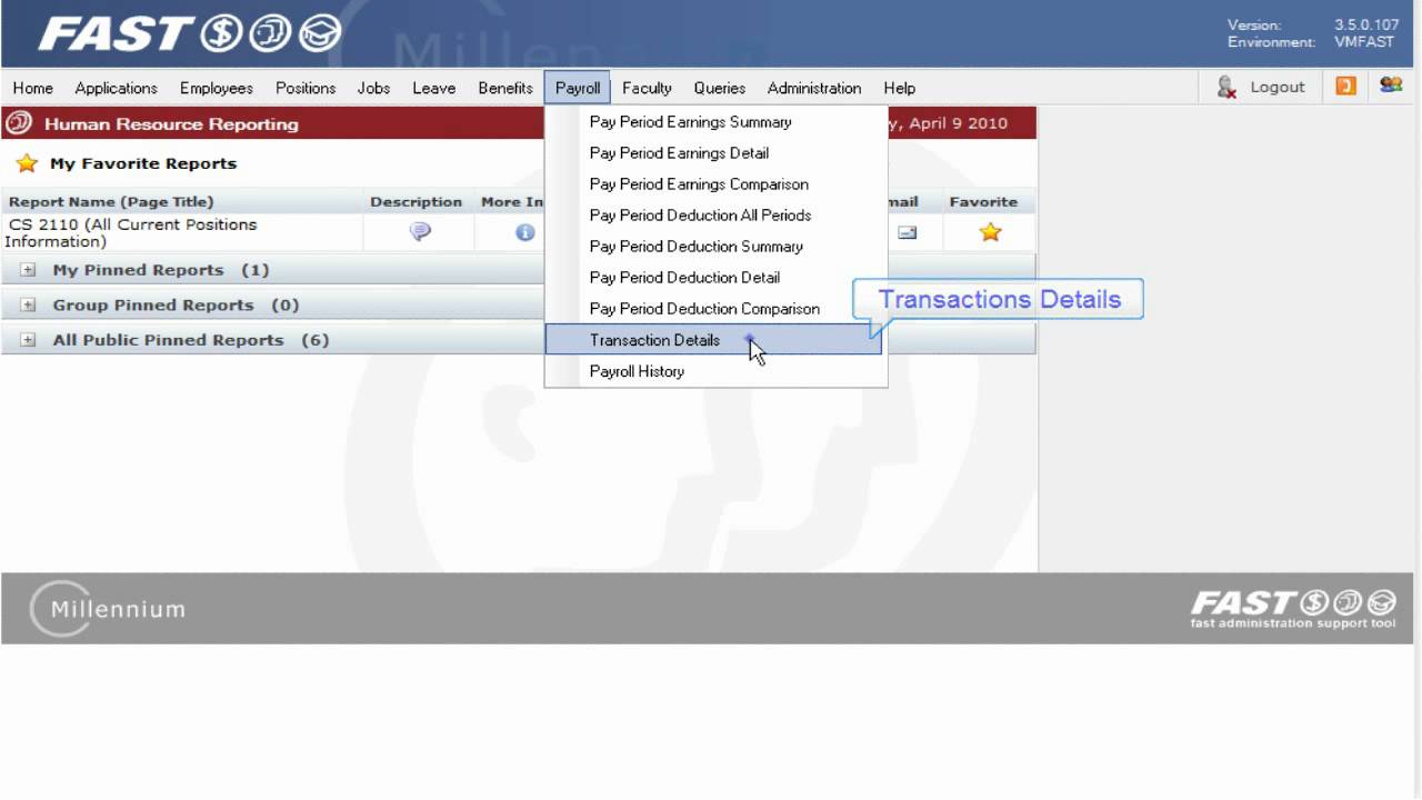 4. Payroll and Benefit Information - FAST Human Resources v3.5 - YouTube
