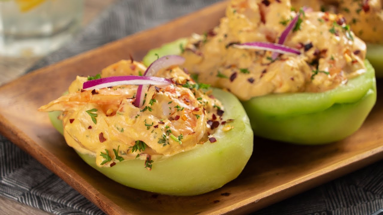 Chayotes Rellenos de Camarón - YouTube