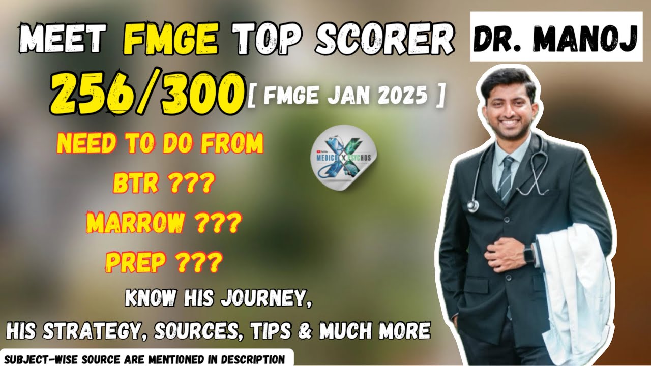 HOW TO SCORE 200+ in FMGE IN FIRST ATTEMPT | STRATEGY AND SUBJECT-WISE ...