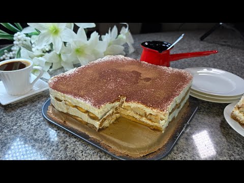 TIRAMISU ednostavna, brza torta ☕️ Tiramisu simple and easy with out eggs  #tiramisu