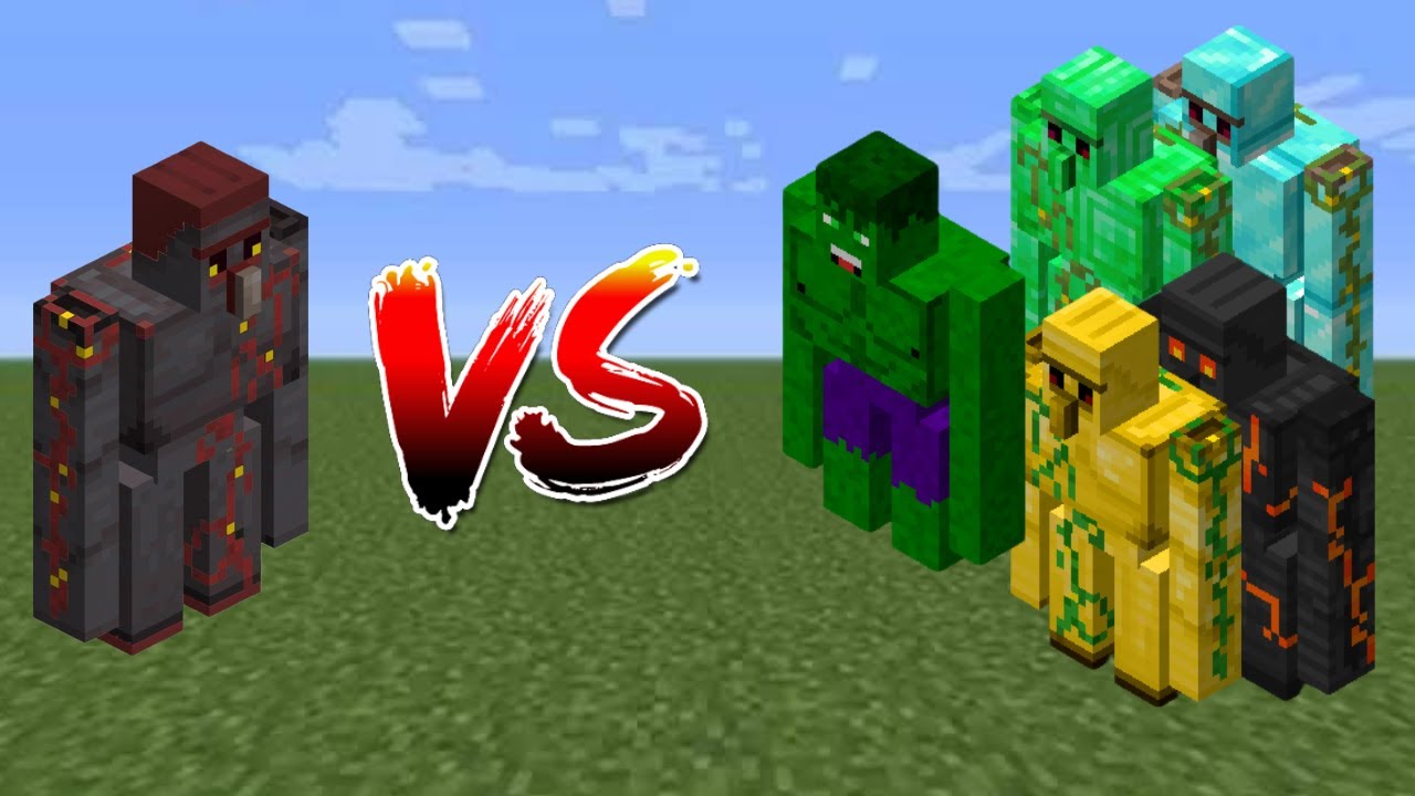 netherite golem vs all golems Minecraft - YouTube