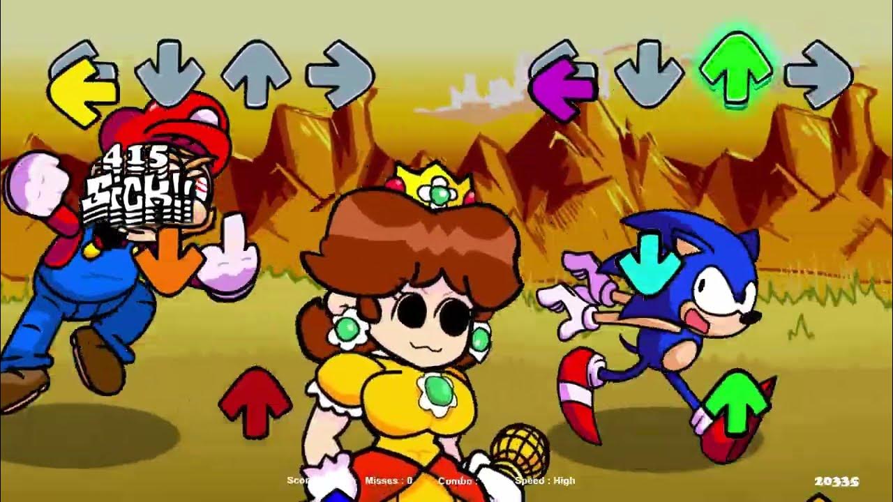 Friday Night Funkin Fleetway Mario Vs Sonic Animation Mods Youtube