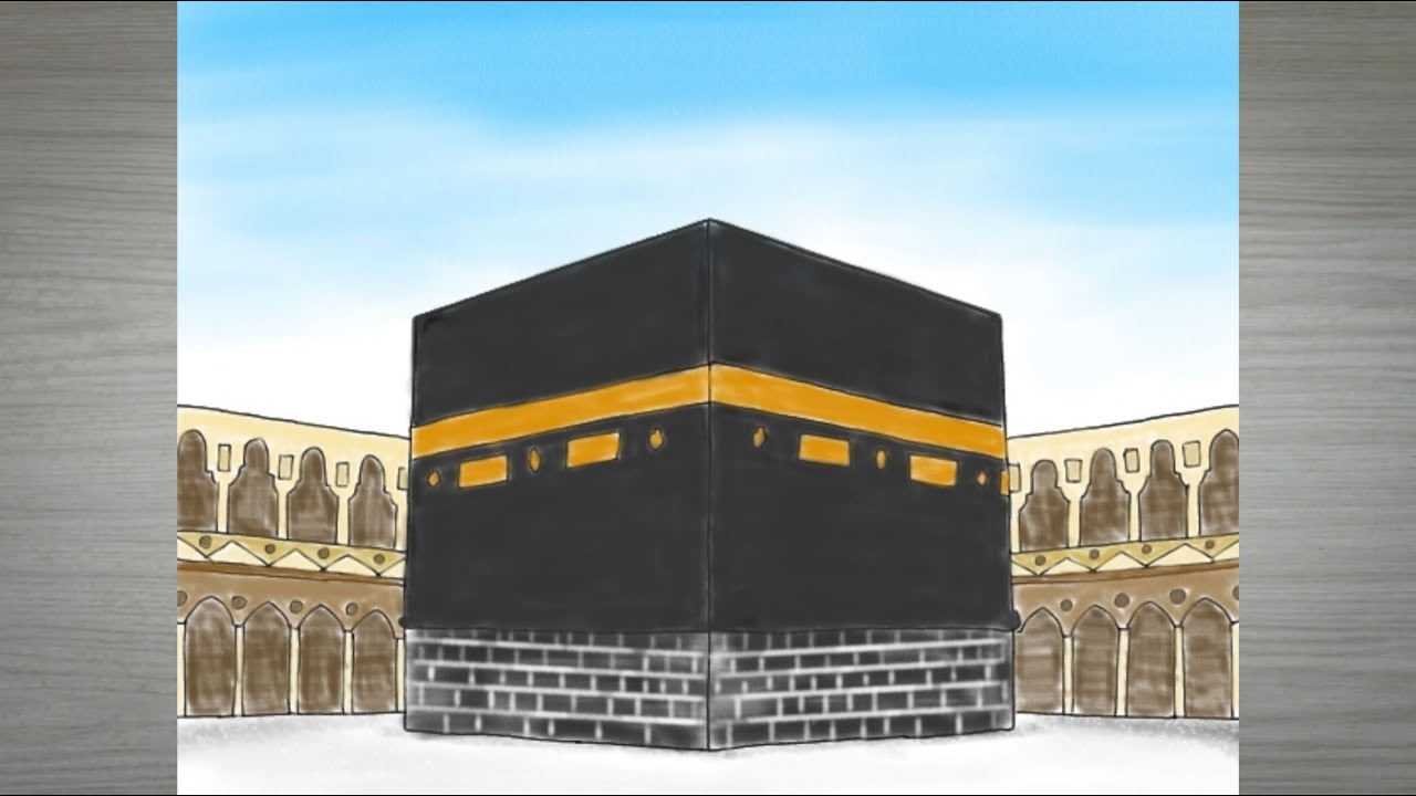 Cara Menggambar Kabah Yang Mudah Kaaba Drawing Tutorial How To